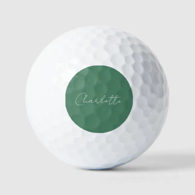 Calligraphy Minimalist Chic Custom Personal Edit Golf Balls | Zazzle