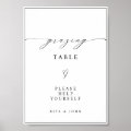 Calligraphy Minimalist Grazing Table Wedding Sign | Zazzle