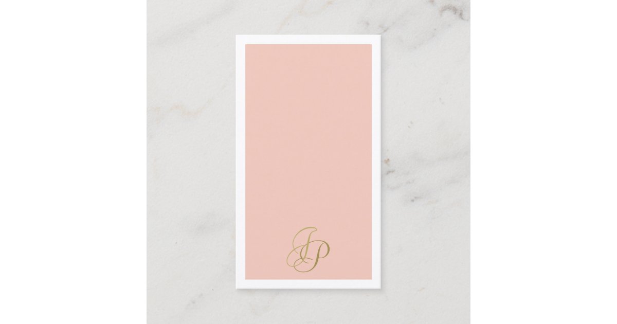 Calligraphy Monogram Template Elegant Colors Business Card | Zazzle