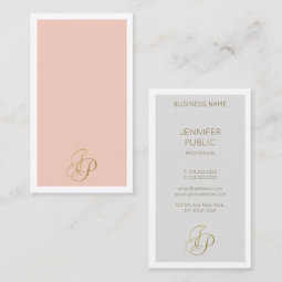 Calligraphy Monogram Template Elegant Colors Business Card | Zazzle