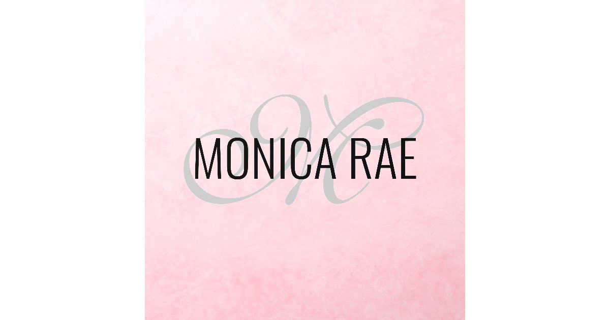 Calligraphy name Personalized Script Initial Wal Wall Decal | Zazzle