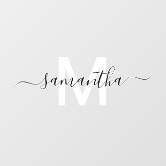 Calligraphy name Personalized Script Wall Decal | Zazzle