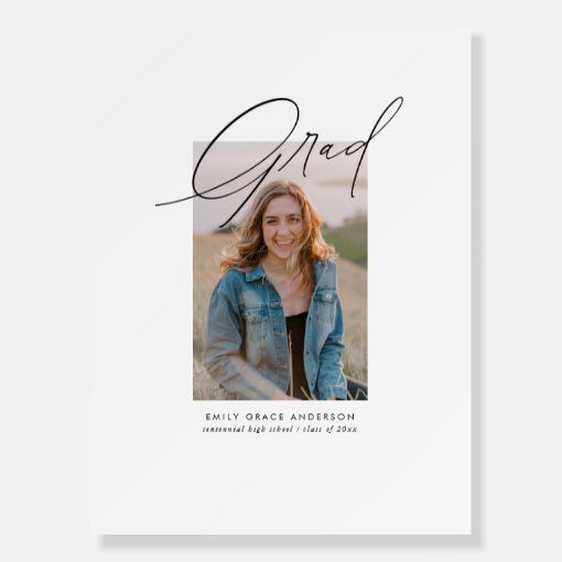 Calligraphy Photo Graduation Guest Signature Foam Board | Zazzle