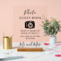 Calligraphy Photo Guest Book Camera Acrylic Sign | Zazzle