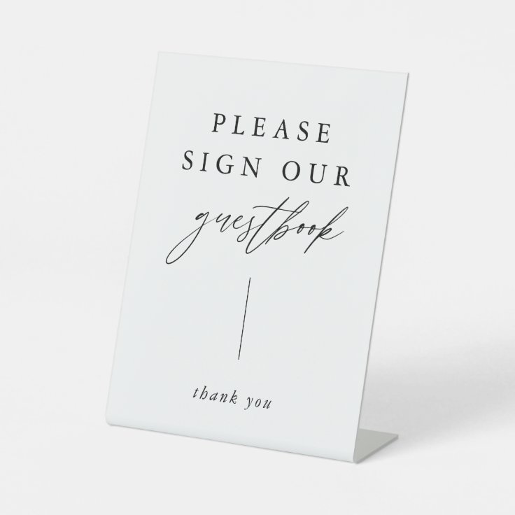 Calligraphy Please Sign Our Guestbook Sign | Zazzle