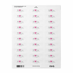 calligraphy return address label Love heart | Zazzle