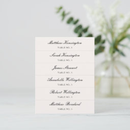 Calligraphy Script Custom Name Wedding Place Cards | Zazzle