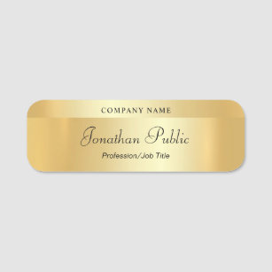 Golden Name Tags | Zazzle