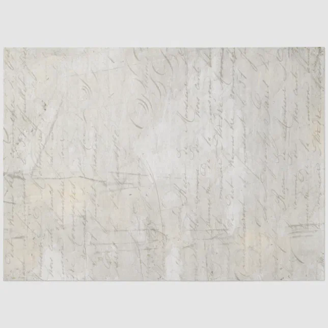 Calligraphy Script Gray Beige Marble Decoupage Tissue Paper | Zazzle
