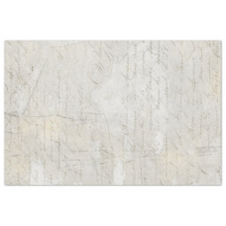 Calligraphy Script Gray Beige Marble Decoupage Tissue Paper | Zazzle