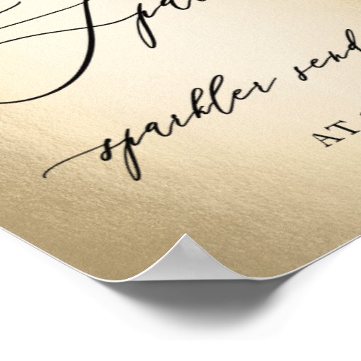 Calligraphy Script Let Love Sparkle Wedding Sign | Zazzle