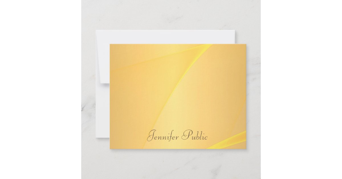 Calligraphy Script Name Gold Background Template | Zazzle