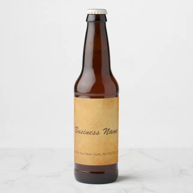Calligraphy Script Old Paper Look Elegant Template Beer Bottle Label ...