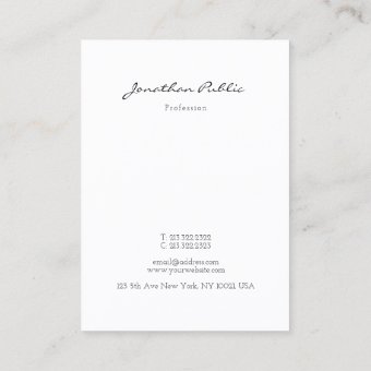 Calligraphy Script Text Elegant Simple Template Business Card | Zazzle