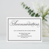 Calligraphy Script Wedding Accommodations Card | Zazzle