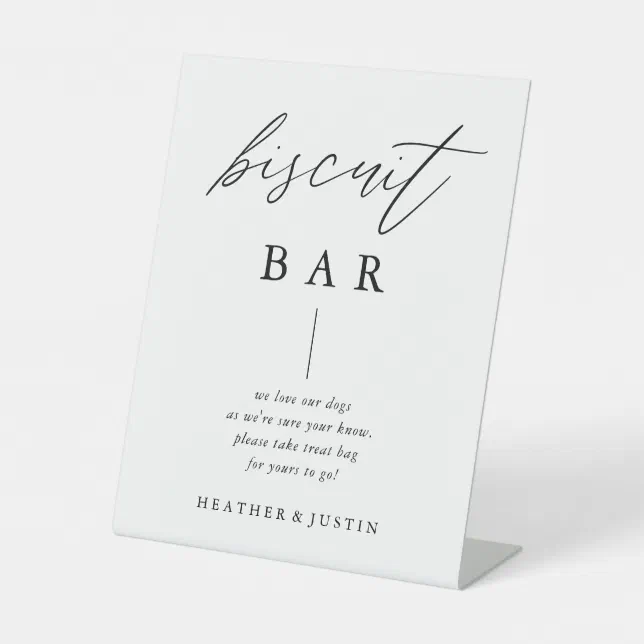 Calligraphy Script Wedding Biscuit Bar Sign | Zazzle