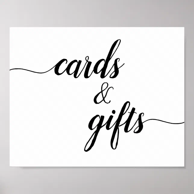 Calligraphy Script Wedding Cards & Gifts Sign | Zazzle