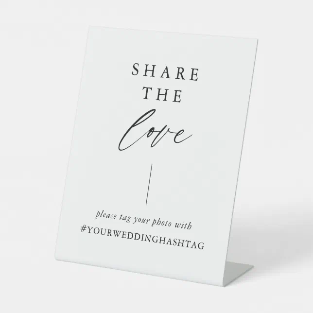 Calligraphy Share The Love Social Media Sign | Zazzle