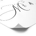 Calligraphy Simple Mr Mrs Signature Poster | Zazzle