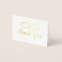 Calligraphy Thank You Infinity Symbol Foil Card | Zazzle