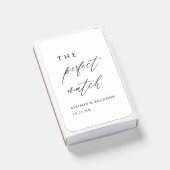 Calligraphy The Perfect Match Wedding Matches | Zazzle