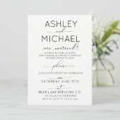 CALLIGRAPHY TYPOGRAPHY Reception Only Photo Invitation | Zazzle
