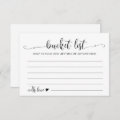 Calligraphy Wedding Bucket List Advice Cards | Zazzle