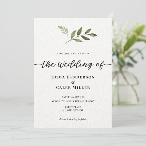 Calligraphy Wedding invitation | Zazzle