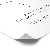 Calligraphy Wedding Kids Busy Bag Sign | Zazzle