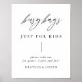 Calligraphy Wedding Kids Busy Bag Sign | Zazzle