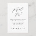 Calligraphy Wedding Petal Toss Send Off Cards | Zazzle