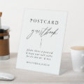 Calligraphy Wedding Postcard Guestbook Sign | Zazzle