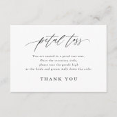 Calligraphy Wedding Send Off Petal Toss Enclosure Card | Zazzle