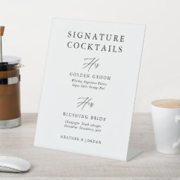 Calligraphy Wedding Signature Cocktail Bar Sign | Zazzle
