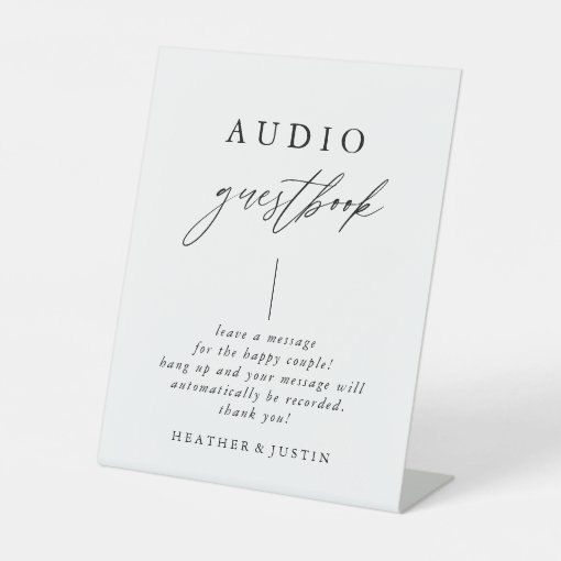 Calligraphy Wedding Telephone Guestbook Sign | Zazzle