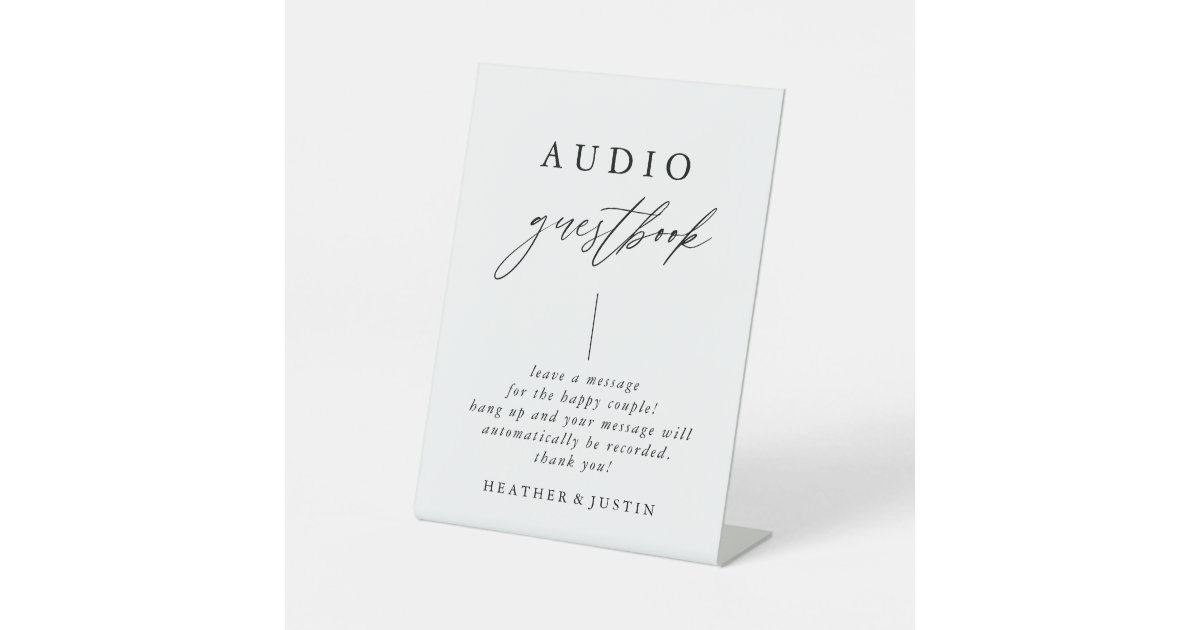 Calligraphy Wedding Telephone Guestbook Sign | Zazzle