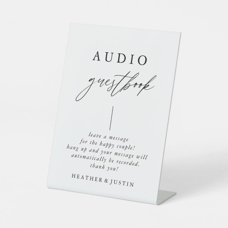 Calligraphy Wedding Telephone Guestbook Sign | Zazzle