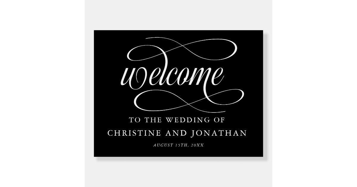 Calligraphy Wedding Welcome Sign | Zazzle