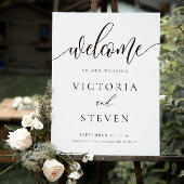 Calligraphy Welcome Wedding Sign | Zazzle