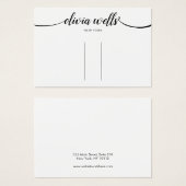 Calligraphy White Hair Clip Barrette Display Card | Zazzle
