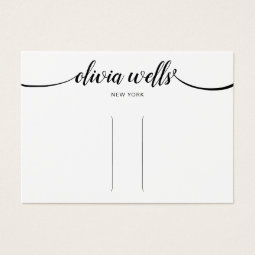Calligraphy White Hair Clip Barrette Display Card | Zazzle
