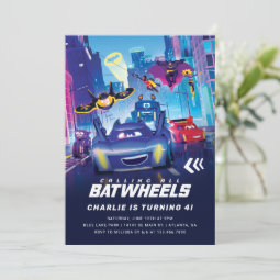 Calling All Batwheels™ Kids Birthday Invitation | Zazzle