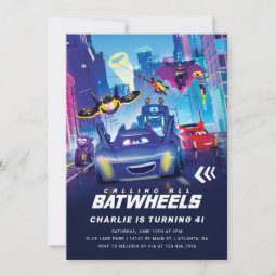 Calling All Batwheels™ Kids Birthday Invitation | Zazzle