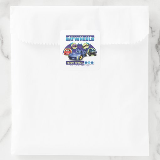 Calling all Batwheels™ - Ready to Roll Square Sticker | Zazzle