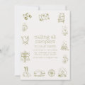Calling All Campers Kids Birthday Party Invite | Zazzle