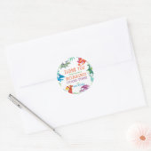 Calling all dragons birthday party classic round sticker | Zazzle