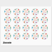 Calling all dragons birthday party classic round sticker | Zazzle