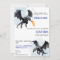 Calling All Dragons Birthday Watercolor Invitation | Zazzle