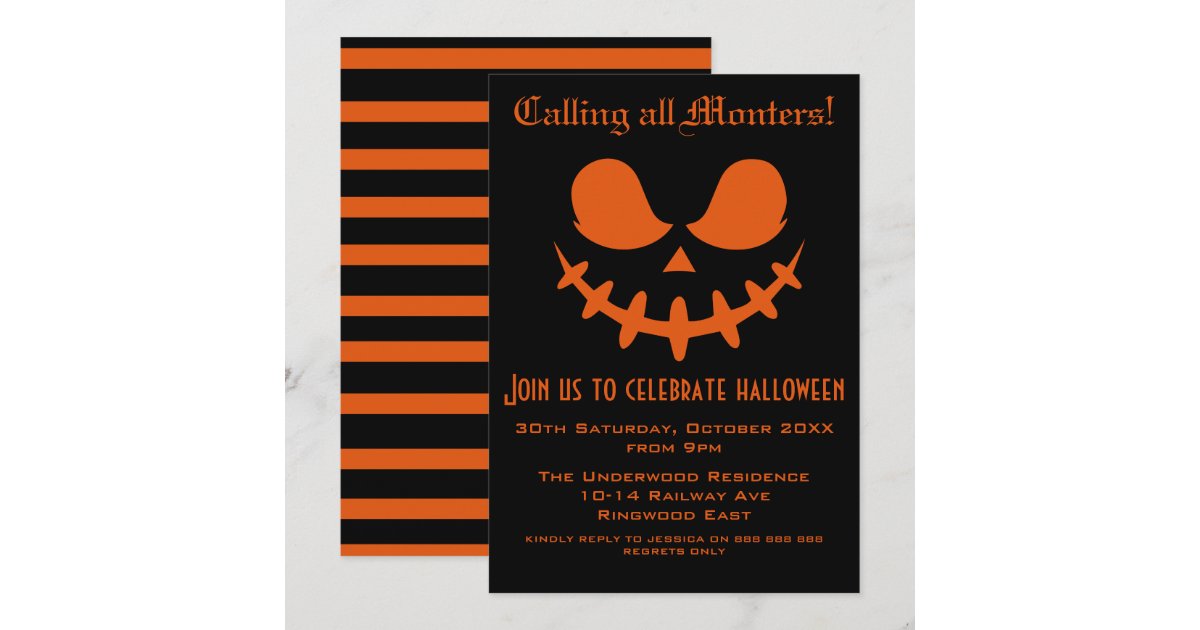 CALLING ALL MONSTERS HALLOWEEN PARTY INVITATION | Zazzle