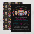 Calling All Souls Mexican Candy Skull Birthday Invitation | Zazzle